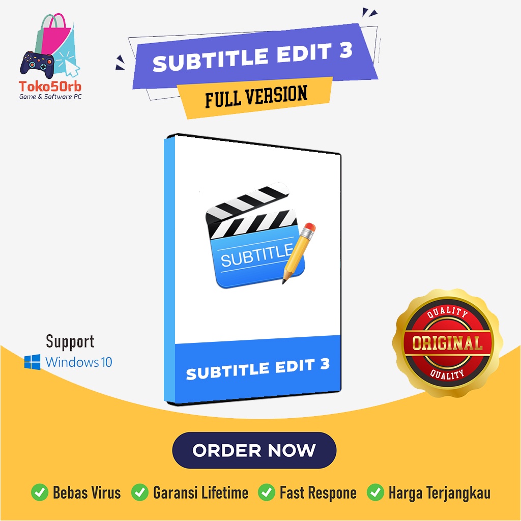 Jual Software Subtitle Video: Subtitle Edit 3 Full Version [Win ...