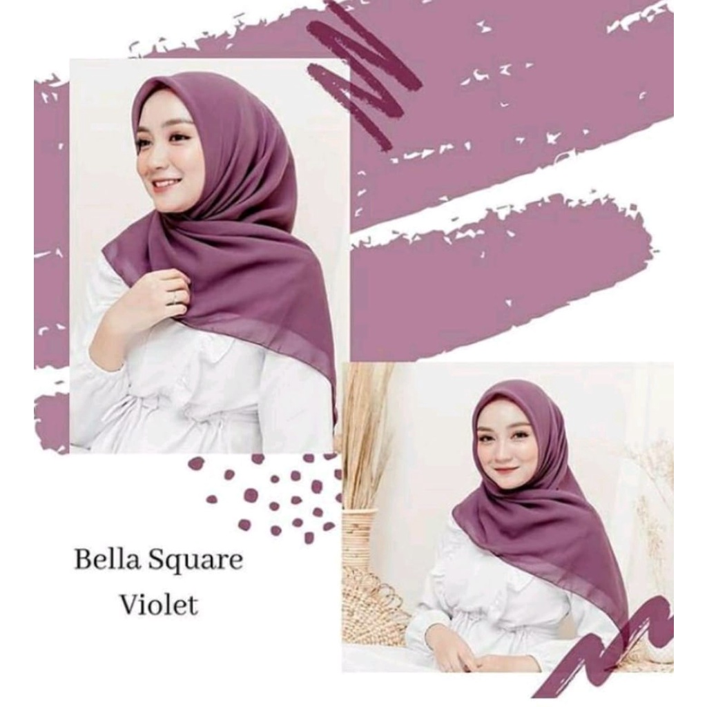 Jual FASHION HIJAB BELLA SQUARE PREMIUM - Hijab Polycotton - Jilbab Segi Empat - Kerudung ...
