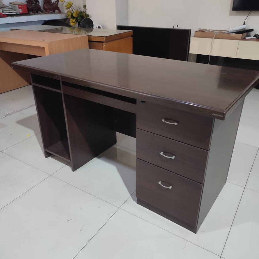 Jual meja kayu kerja kantor informa exclusive mewah kayu bagus tebal ...