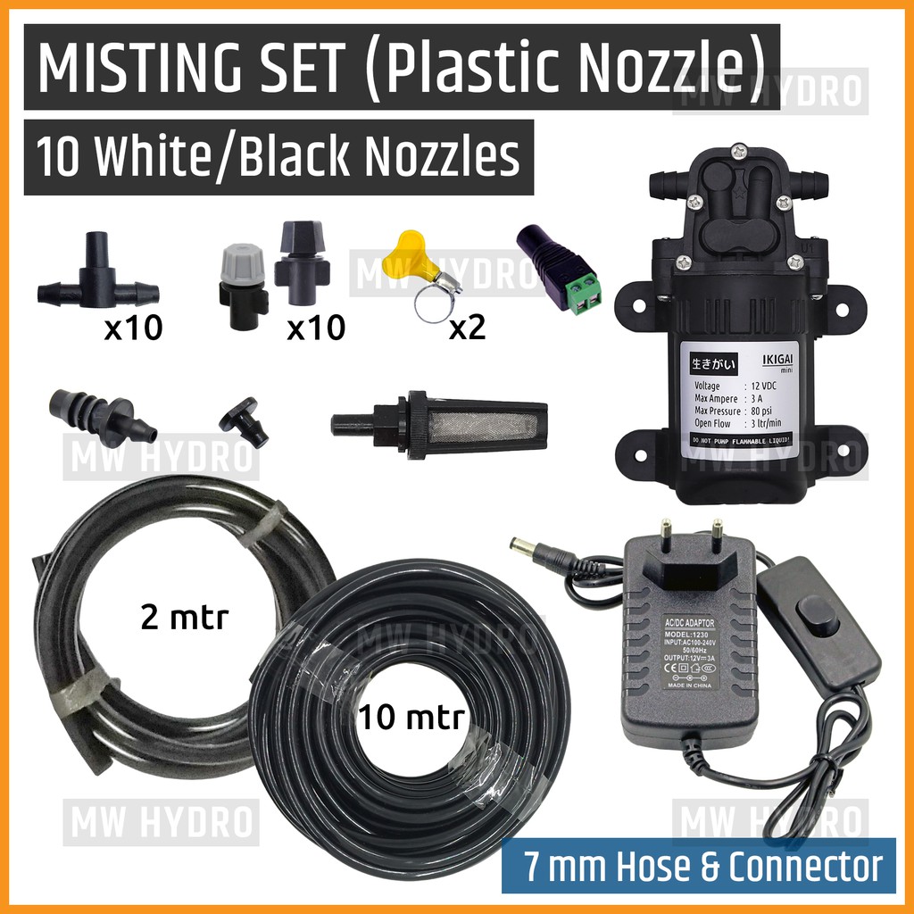 Jual Paket Misting / Micro Sprayer 10 Nozzle (Plastik), Selang 7 mm ...