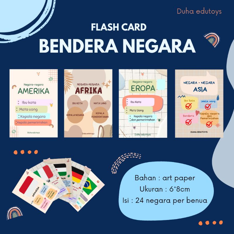 Jual DISKON FLASH CARD BENDERA NEGARA / FLASH CARD EDUKASI | Shopee ...