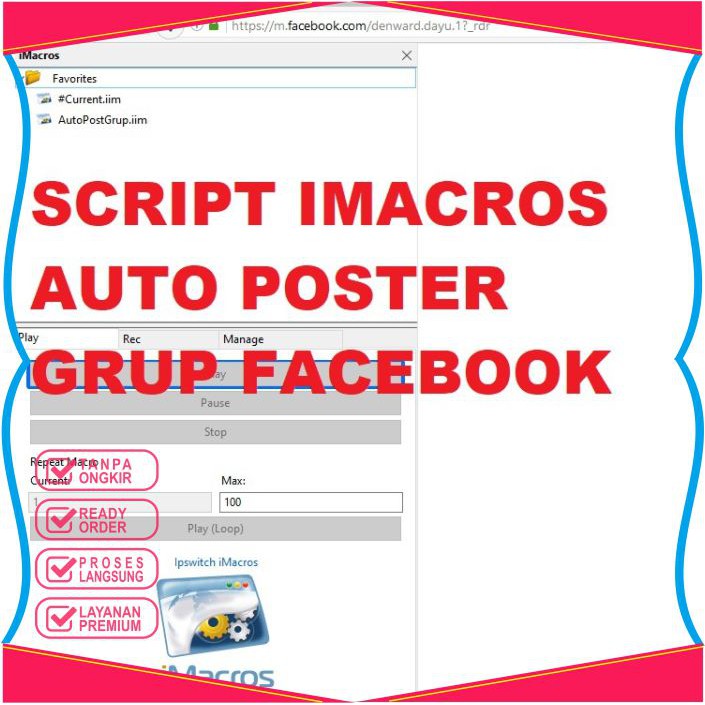 Jual Squads Imacros Auto Poster Grup Facebook Script Imacros Auto Poster Grup Facebook | Shopee ...