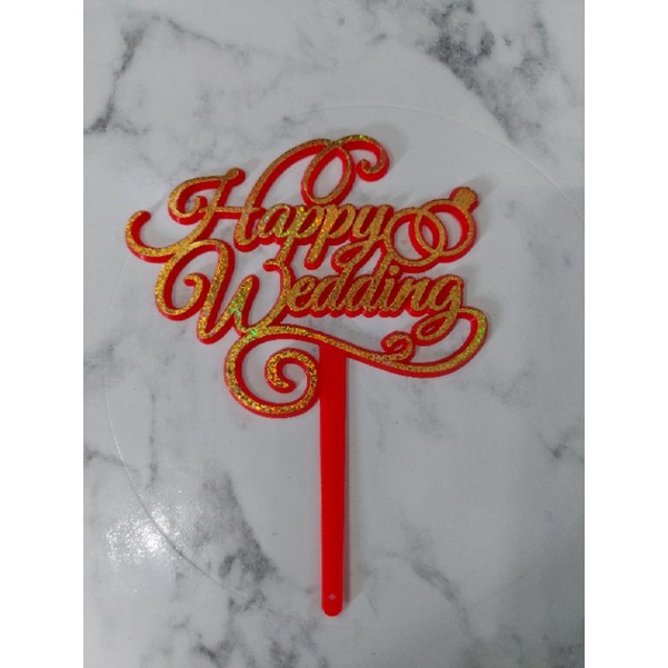 Jual TOPPER HAPPY WEDDING | Shopee Indonesia