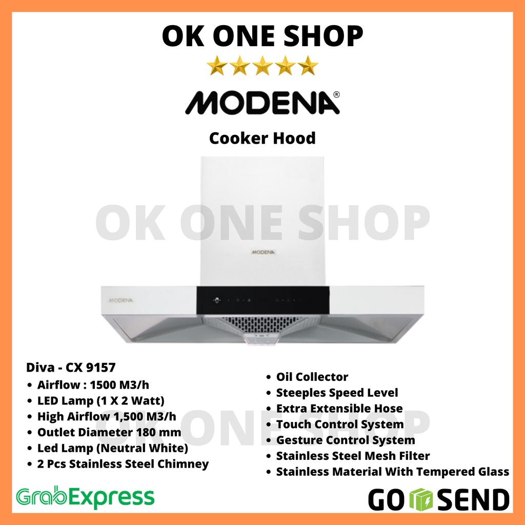 Jual MODENA Cooker Hood Diva - CX 9157/CX-9157 (90 cm) | Shopee Indonesia