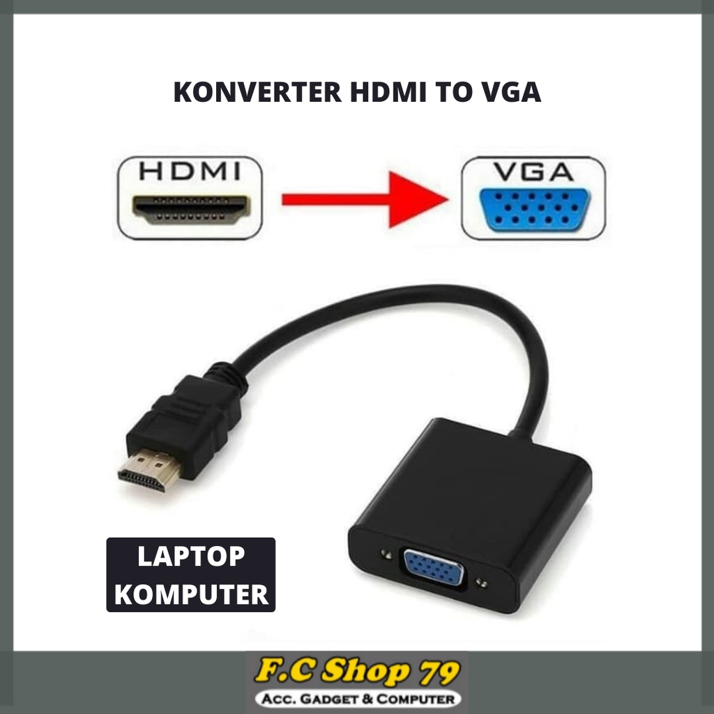 Jual HARGA PROMO Konektor Konverter Conector Converter HDMI to VGA ...