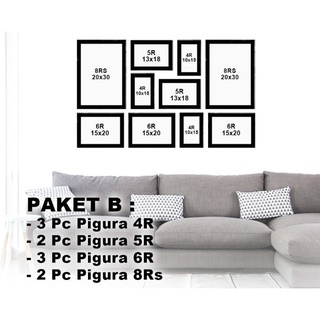 Jual Paket Hemat!! Pigura Hitam Minimalis Dekorasi /Custom Ukuran/ 4R 5R 6R 7R 8R 9R 10R ...