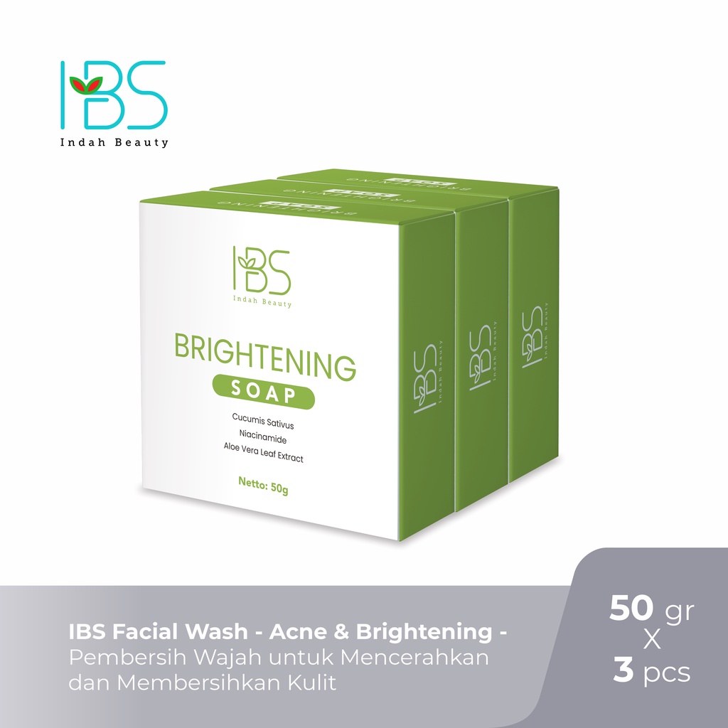 Jual IBS Sabun pencerah wajah dan badan bpom ( 50gr x 3 Pcs ) | Shopee ...