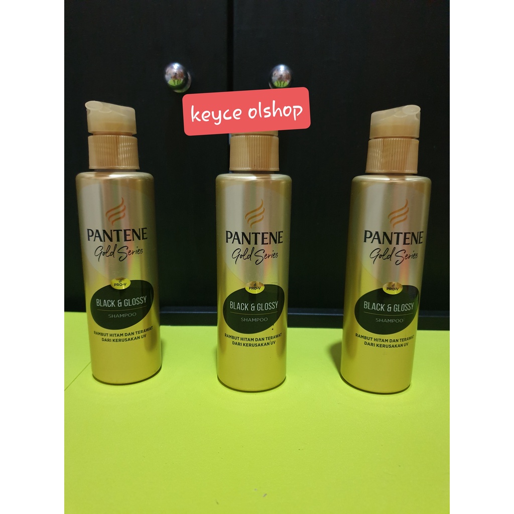 Jual Shampoo/Sampo/shampo pantene gold series black & glossy Botol 125 ...