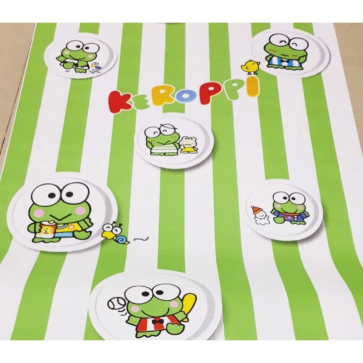 Jual Wallpaper Stiker Dinding Keroppi Ukuran 45Cm X 10M Wallpaper Rika | Shopee Indonesia