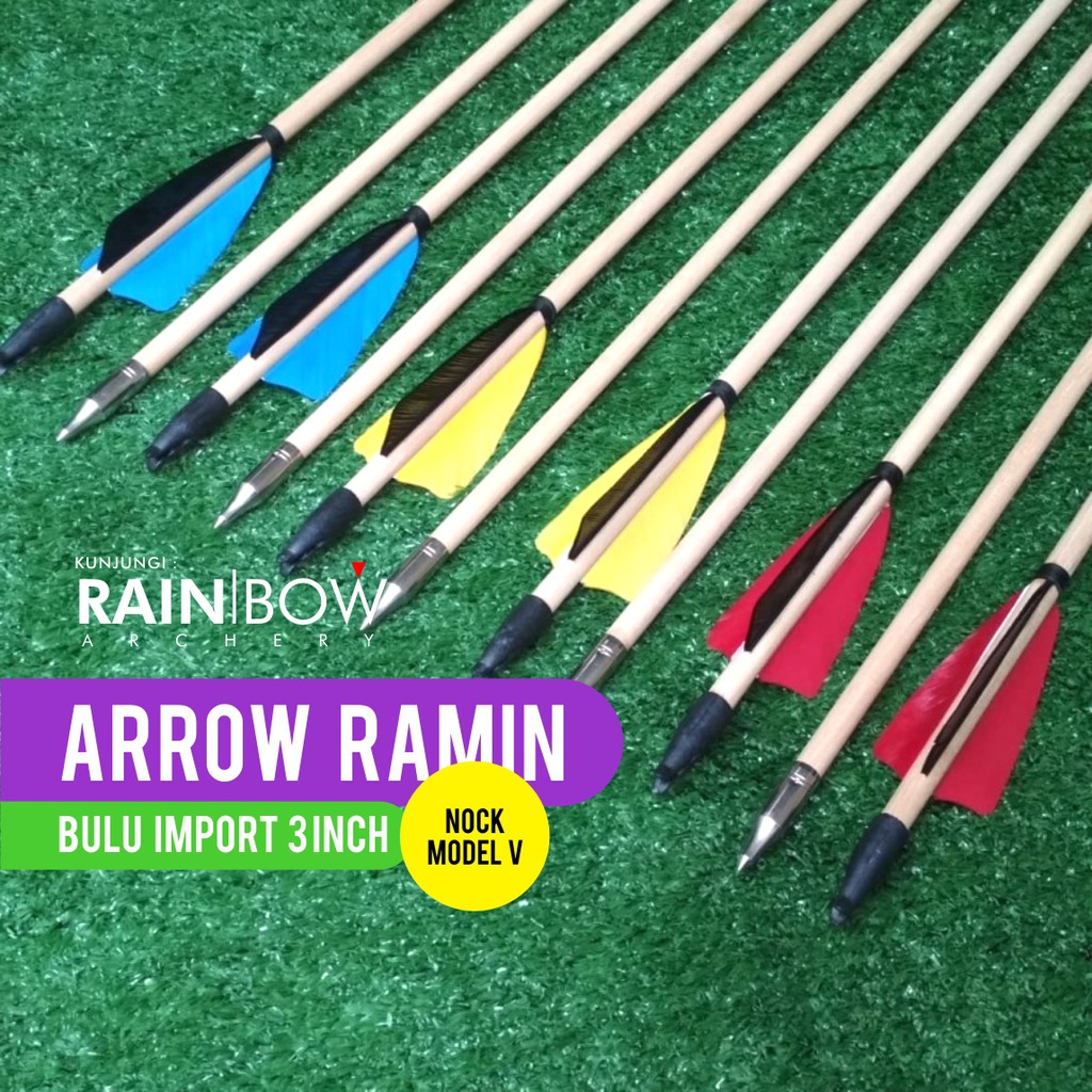 Jual ARROW RAMIN/ BULU IMPORT, 3 INCH, NOCK model V (sarung) | Shopee ...