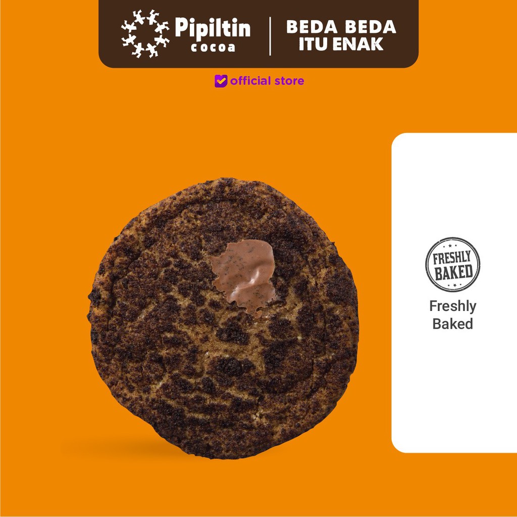 Jual Pipiltin Cocoa Baked Cemilan Coklat - Double Chocolate Soft Cookie ...