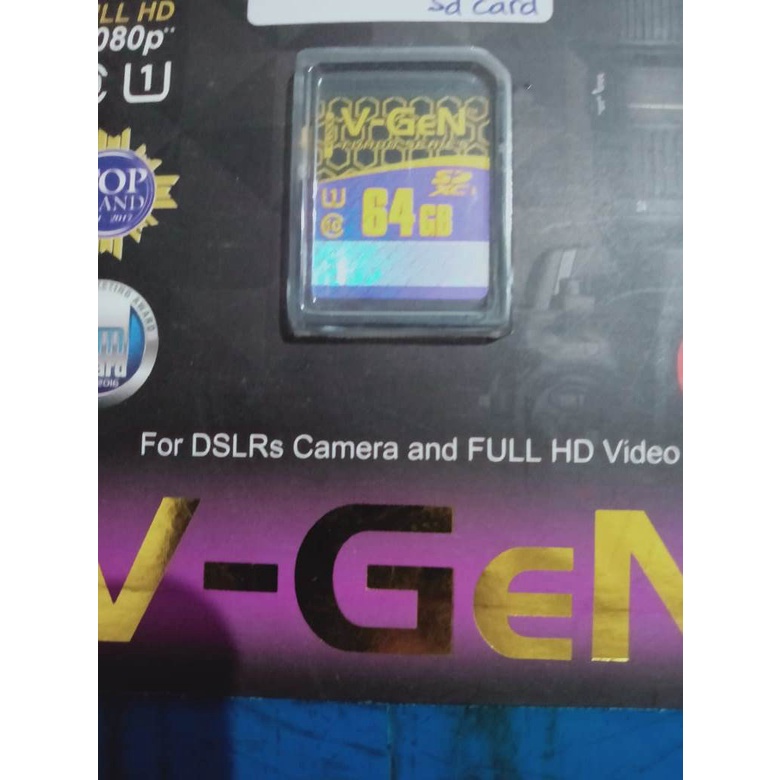 Jual SD Card kamera full HD Video Vgen V gen V-gen 64 GB Class 10 Turbo ...