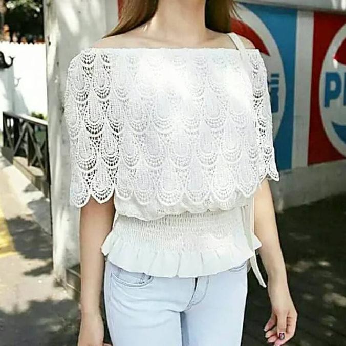 Jual Top Brand Baju Sabrina Brukat Import Bangkok Fashion Wanita Julia ...