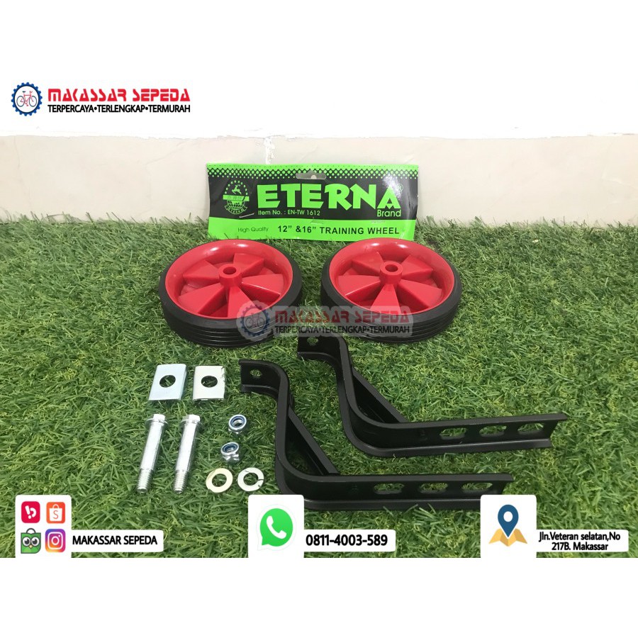 Jual RODA PEMBANTU SEPEDA ANAK ATAU TRAINING WHEELS BUAT SEPEDA 12/16 ...