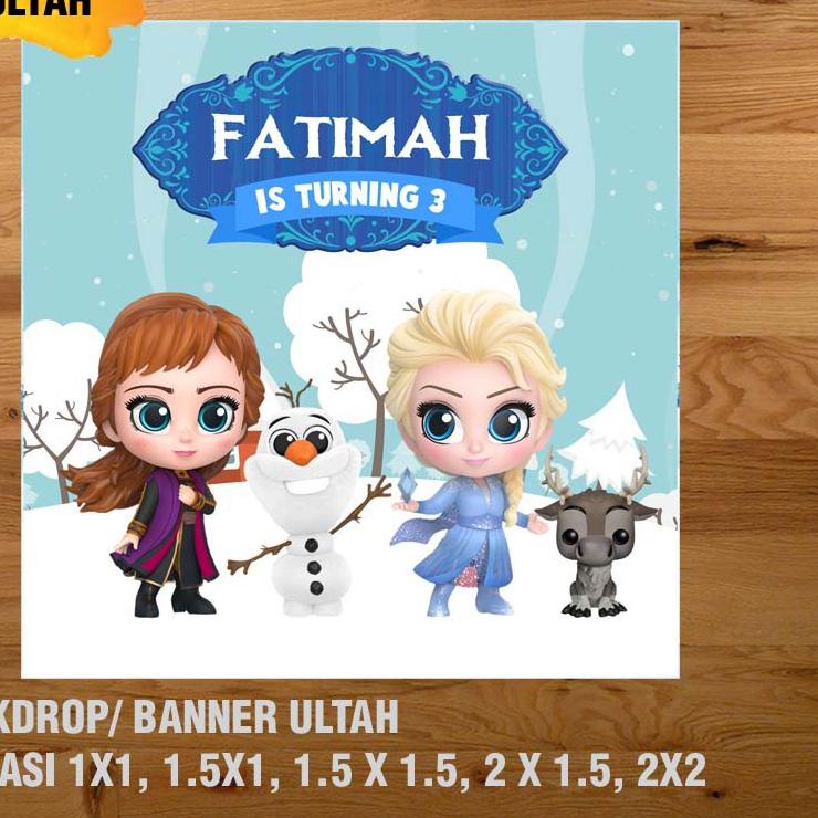 Jual FROZEN BANNER/ BACKDROP/ SPANDUK ULANG TAHUN UL-TAH | Shopee Indonesia