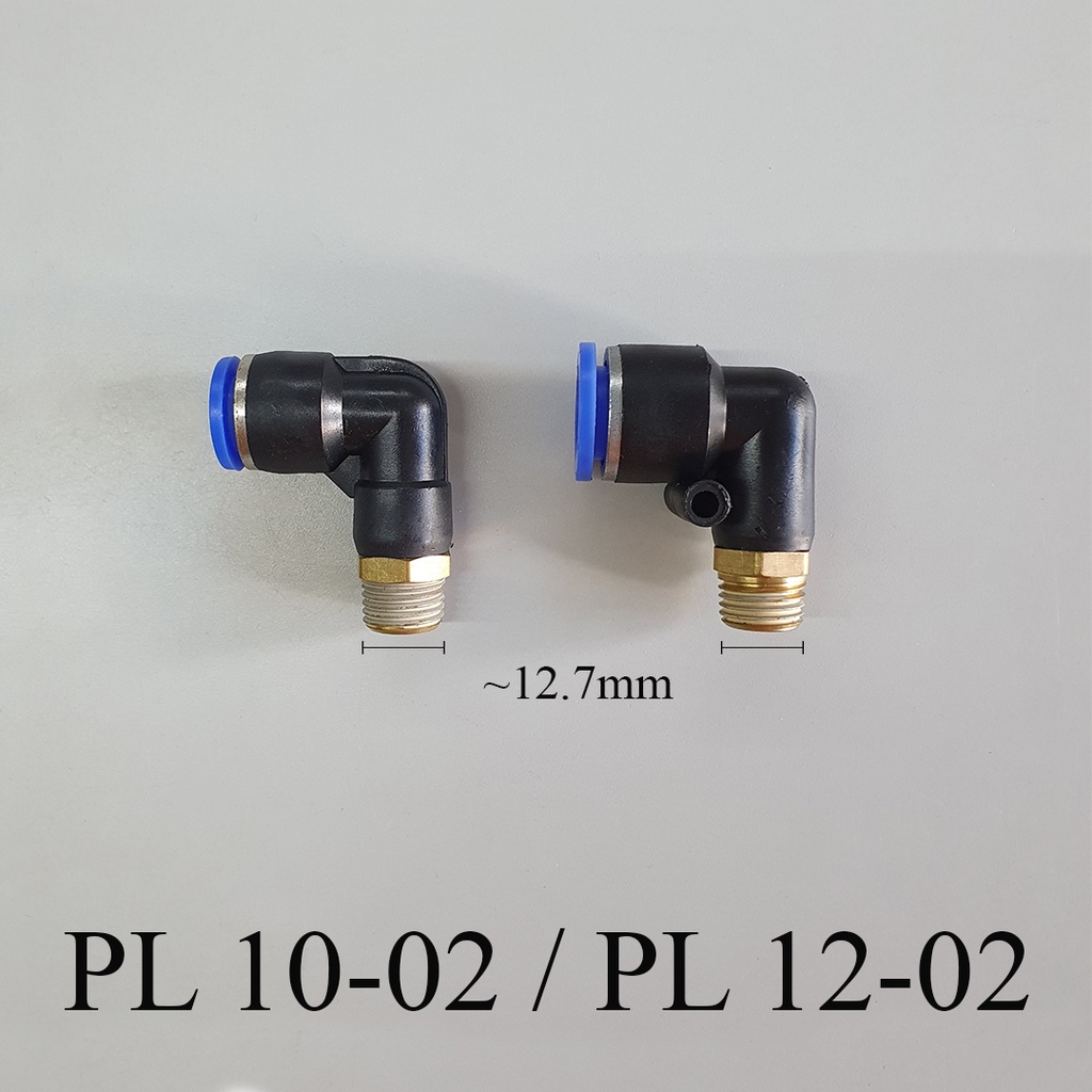 Jual Pneumatic Fittings PL Selang 8/10/12 Drat M10/M12/01/02 Nipple ...