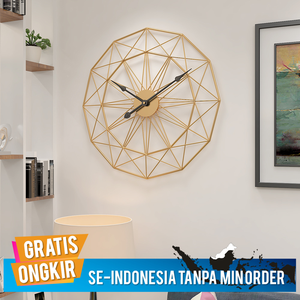 Jual Jam Dinding diy Rumah sederhana, ruang tamu, jam dinding besi, jam ...