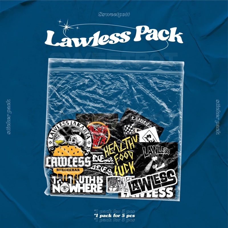 Jual (BISA COD) STICKER PACK [LAWLESS PACK] / STICKER AESTHETIC ...