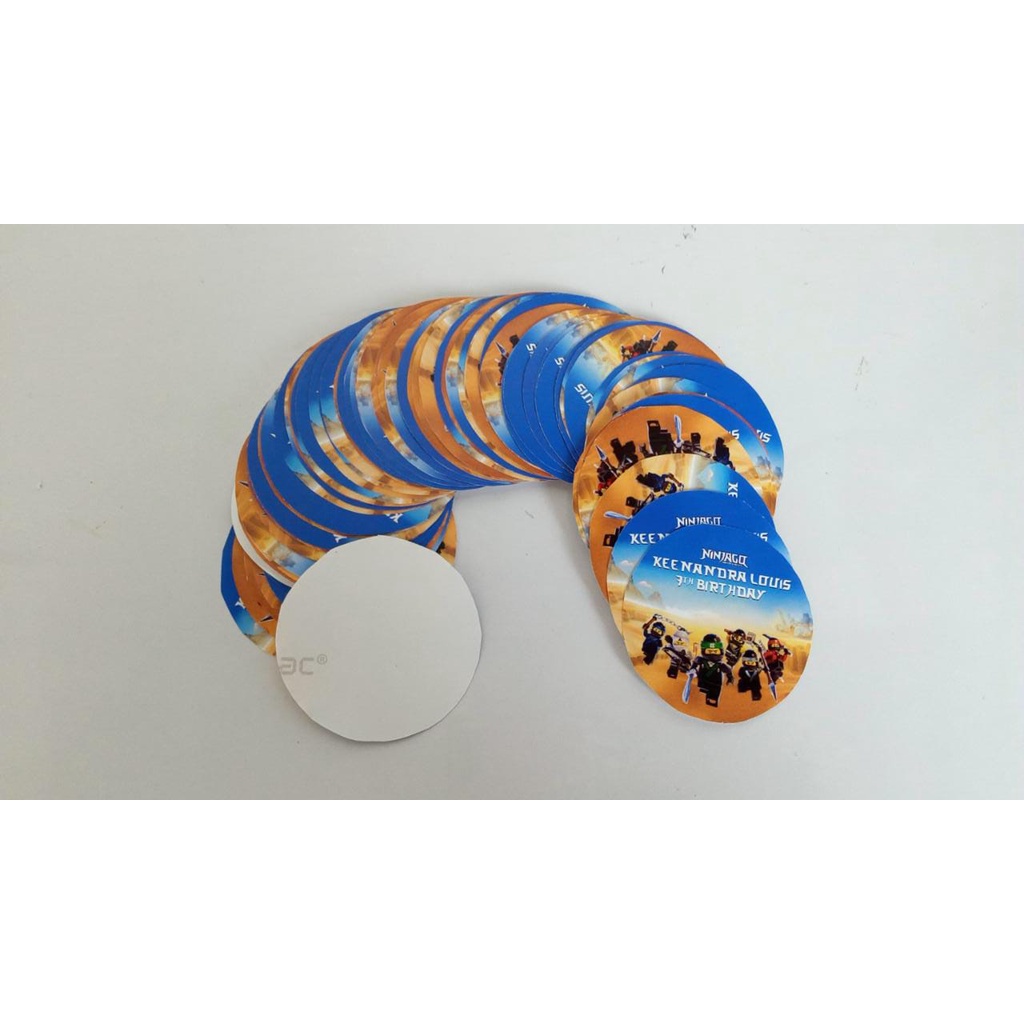 Jual sticker puding ninjago / label puding ninjago / label puding ...
