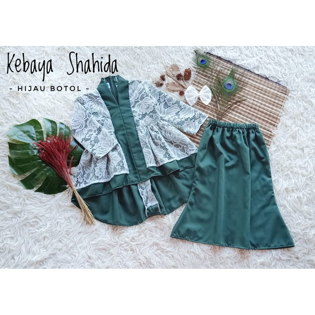 Jual KEBAYA DEWASA SHAHIDA WARNA HIJAU BOTOL USIA DEWASA S-XL | Shopee ...