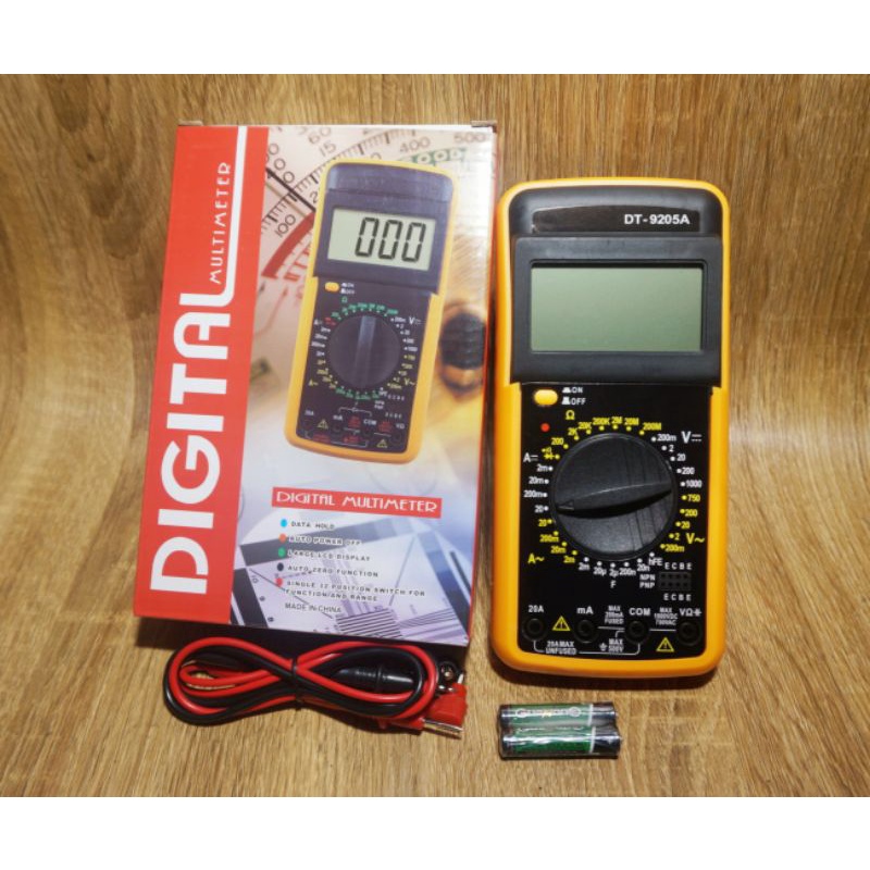 Jual Digital Multimeter Avometer DT-9205A Multitester Digital DT9205A ...