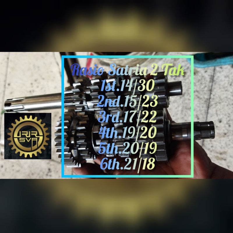 Jual Gigi Rasio Racing Satria 2 Tak 6 Speed Road Race Drag Ukuran Gigi ...