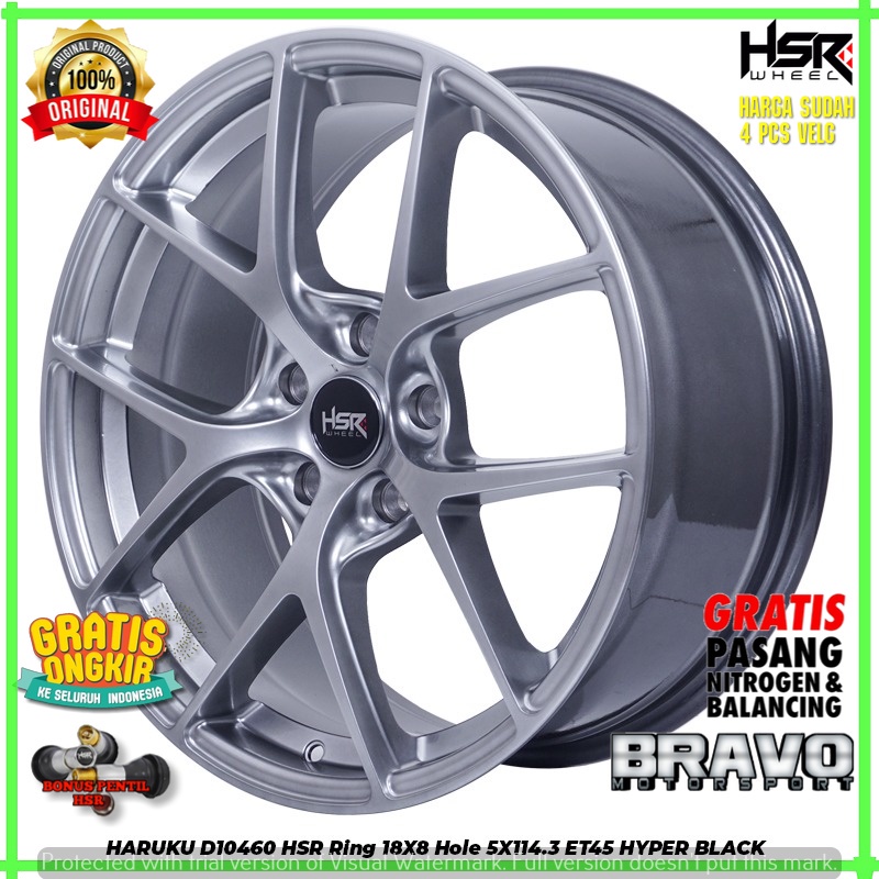 Jual VELG MOBIL HSR RING 18 UNTUK STARGAZER CRETA PALISADE CAMRY CIVIC TERIOS RUSH R18 HSR ...