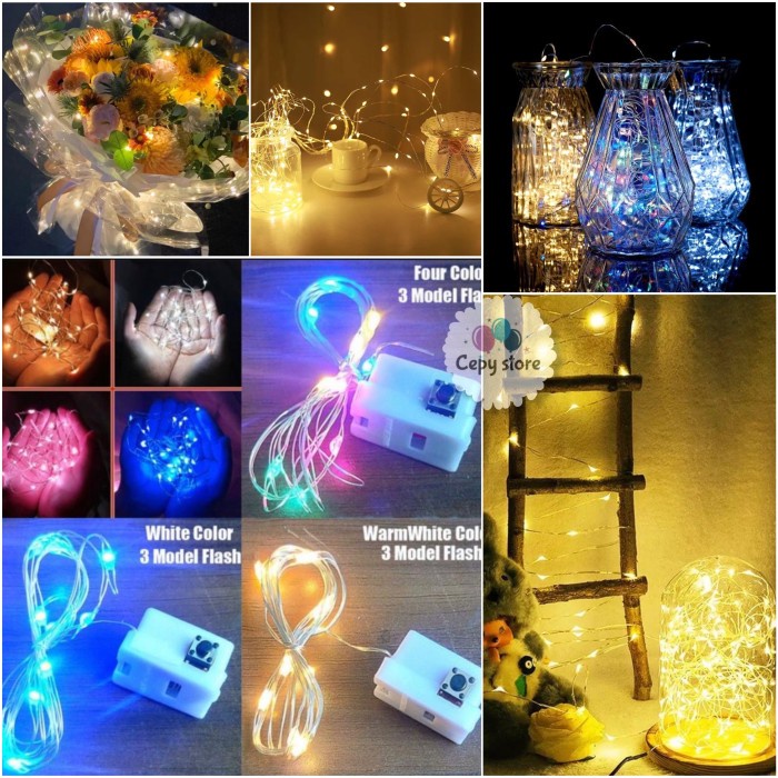 Jual Lampu Hias Led Kawat Batrai / Lampu Led Kawat Dekorasi 2 Meter ...