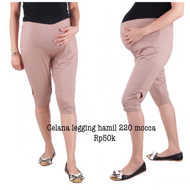 Jual Baju hamil Celana hamil legging 220 mocca celana hamil kekinian | Shopee Indonesia