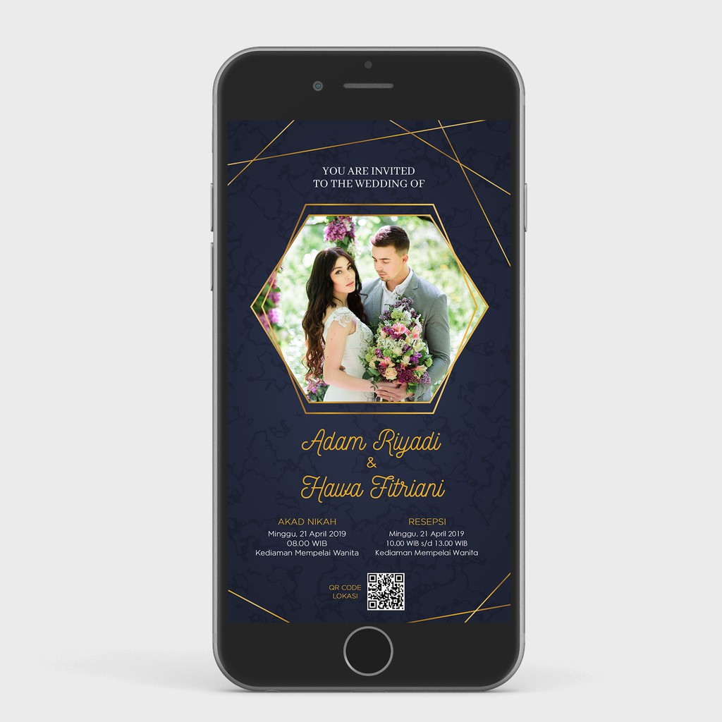 Jual Undangan Pernikahan Digital/Wedding E-Invitation Elegan Unik A20 ...