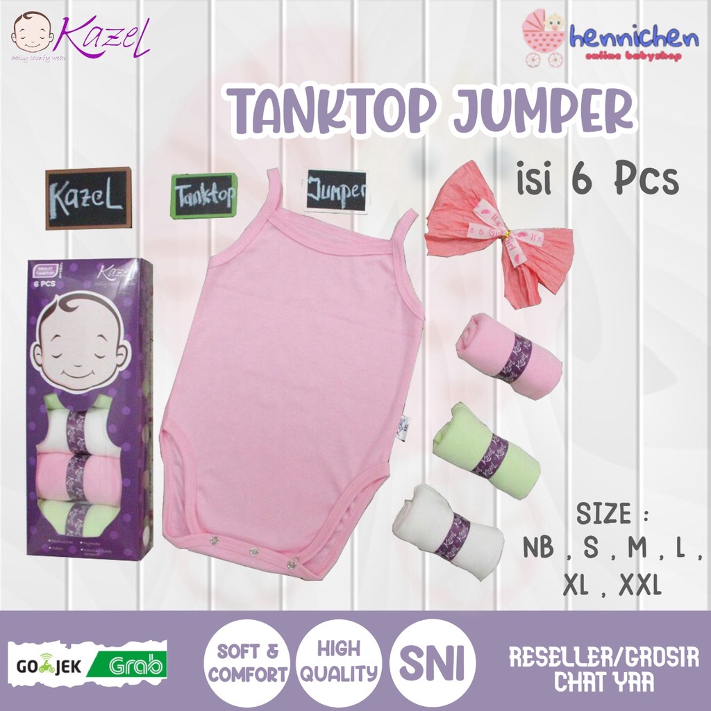 Jual KAZEL SINGLET JUMPER NEW COLOR BAJU ANAK / TANKTOP JUMPER / BAJU BAYI ( 1 PCS / 6 PCS ...