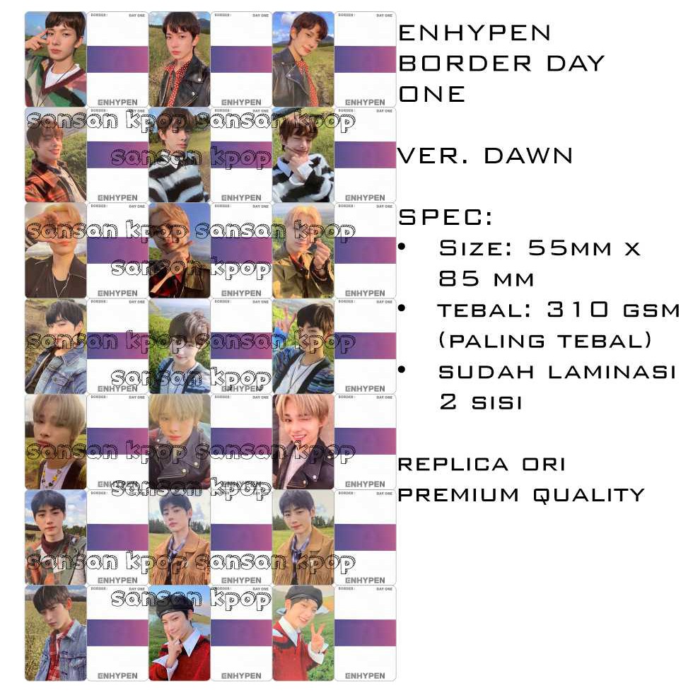Jual photocard enhypen enha BORDER DAY ONE DAWN VER. 1 2 UNOFFICIAL ...