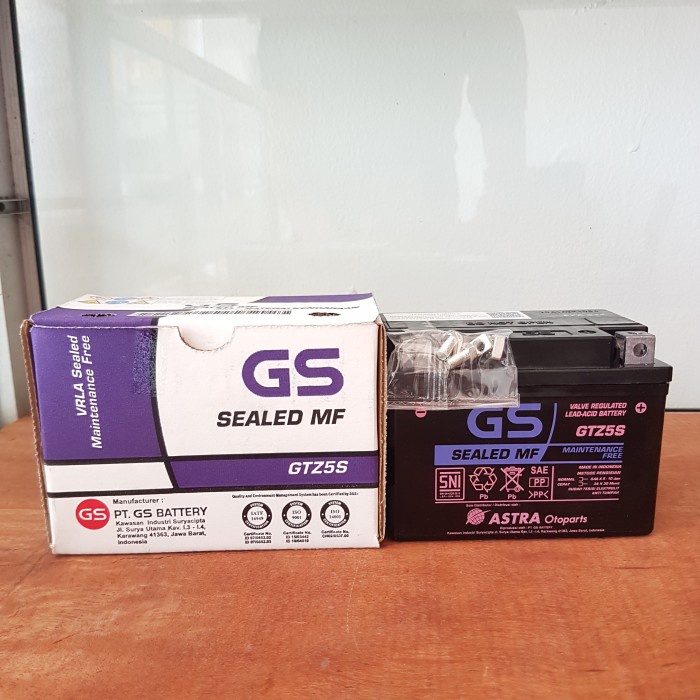 Jual AKI KERING ACCU GS GTZ5S 12V 3.5AH | Shopee Indonesia