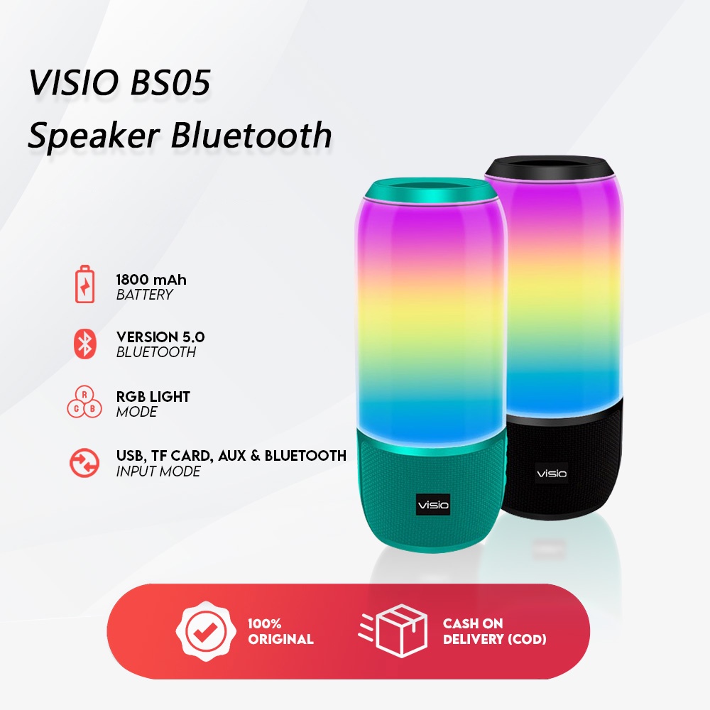 Jual Visio BS05 Bluetooth 5.0 Speaker AUX USB Memory Card by Strawberry ...