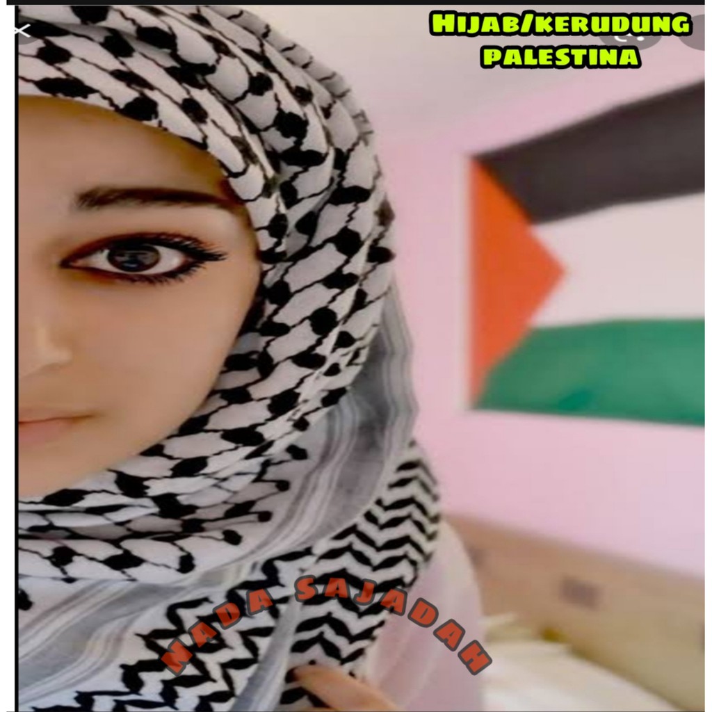 Jual Kerudung Sorban Palestina - Putih & Hitam Viral Best Quality ...