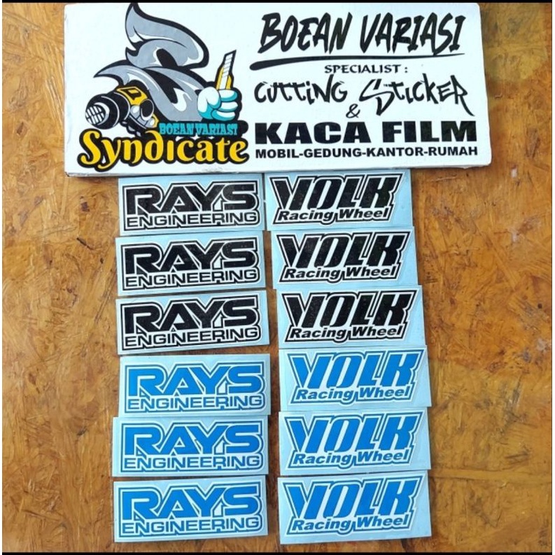 Jual Cutting sticker velg mobil RAYS VOLK Racing wheel | Shopee Indonesia