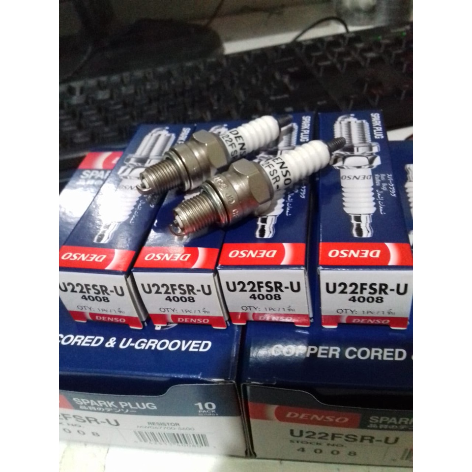 Jual SPARK PLUG BUSI DENSO MOTOR BEBEK U22FSRU INJECTION VEGA ZR SMASH ...