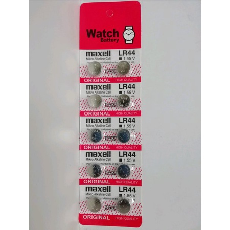 Jual Perbuah Batere kancing / Button Battery Maxell AG13 LR44 AG 13 LR 44 Baterai Kalkulator Jam ...