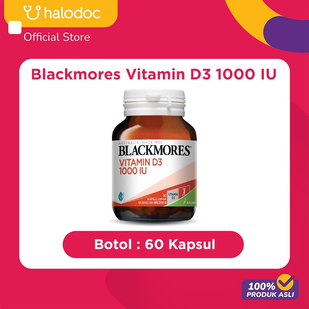 Jual Blackmores Vitamin D3 1000 IU / Bio D3 1000 IU 60 Kapsul | Shopee Indonesia