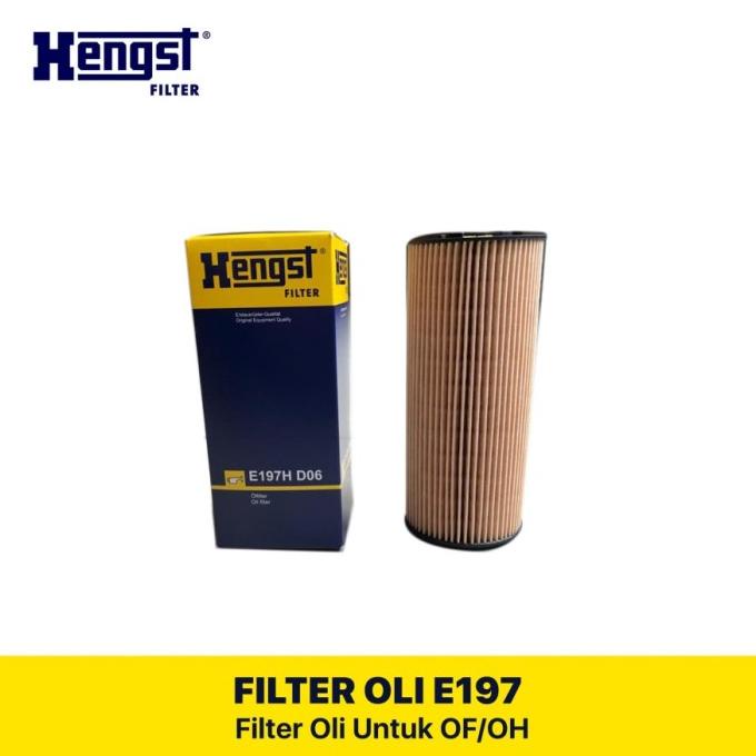Jual Filter Oli OF/OH Hengst E197 Mercedes Bus ONDERDIL SPAREPART BUS ...