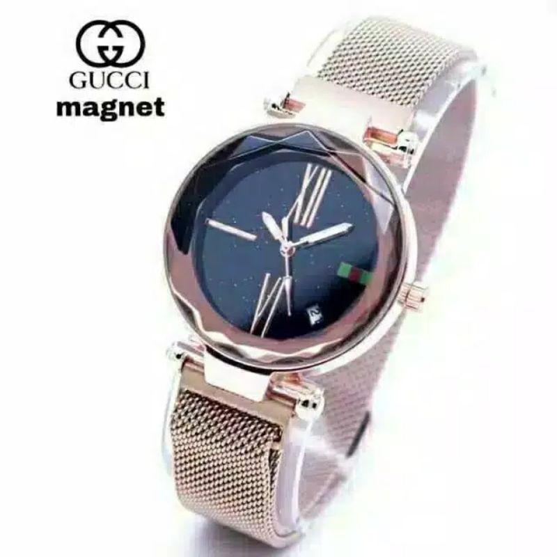 Jual (Grosir)Jam Tangan Wanita Fashion Tanggal Aktif Strap Magnet ...