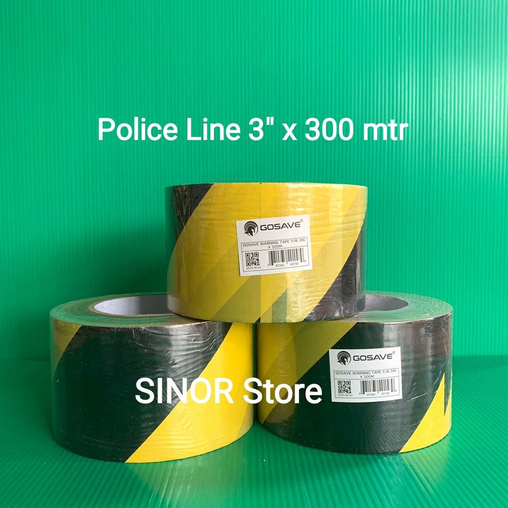 Jual Police Line 3 Inch X 300M Baricade Tape Hitam Kuning Garis Polisi ...