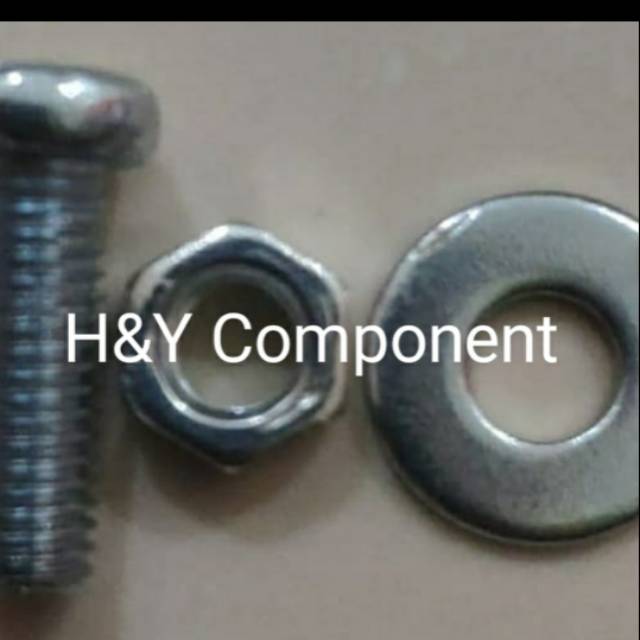 Jual 50 set Mur baut ring m5x20 m5 x 20mm panjang 2cm | Shopee Indonesia