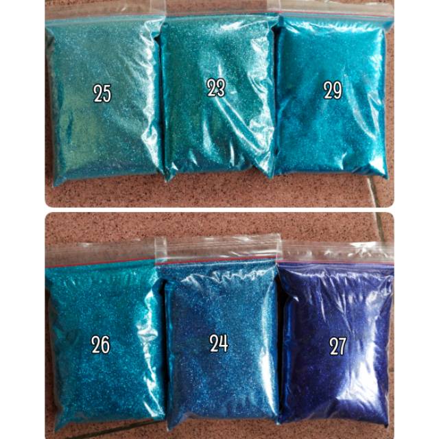 Jual SERBUK GLITTER ANEKA WARNA BIRU / GLITTER BIRU | Shopee Indonesia