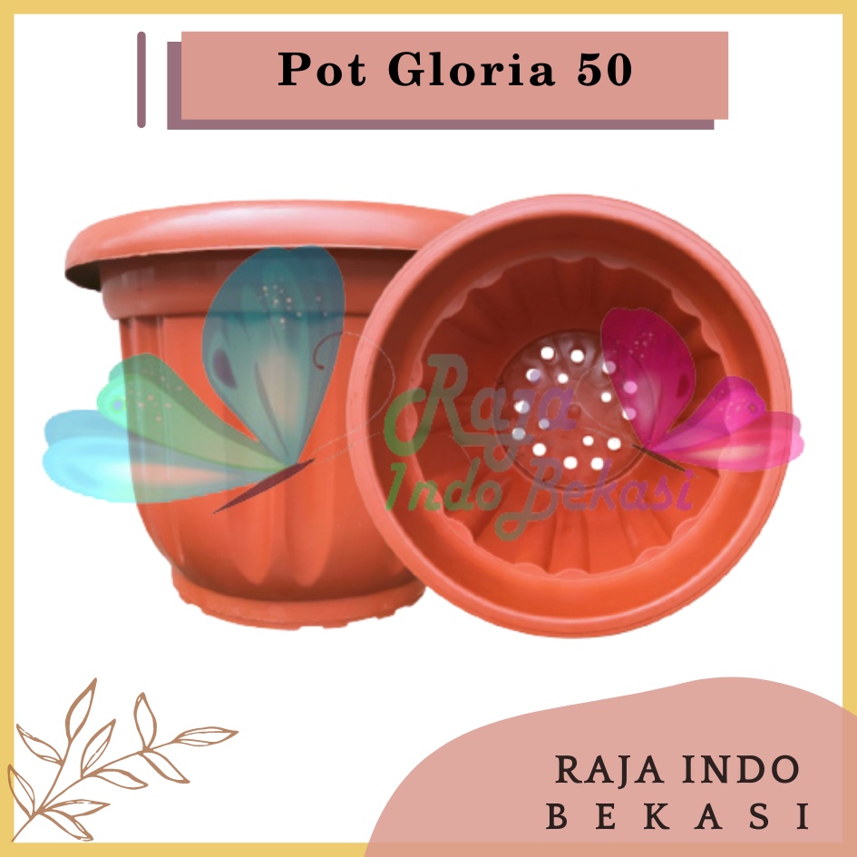 Jual ONLY SAMEDAY AND INSTAN Pot Gloria 50 Coklat Orange Merah Bata ...