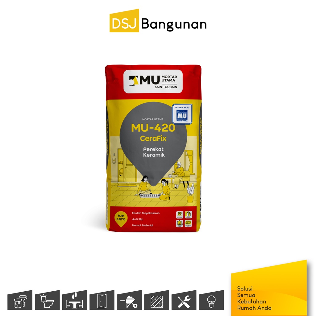 Jual Mortar Utama MU-420 CeraFix Perekat Keramik | Shopee Indonesia