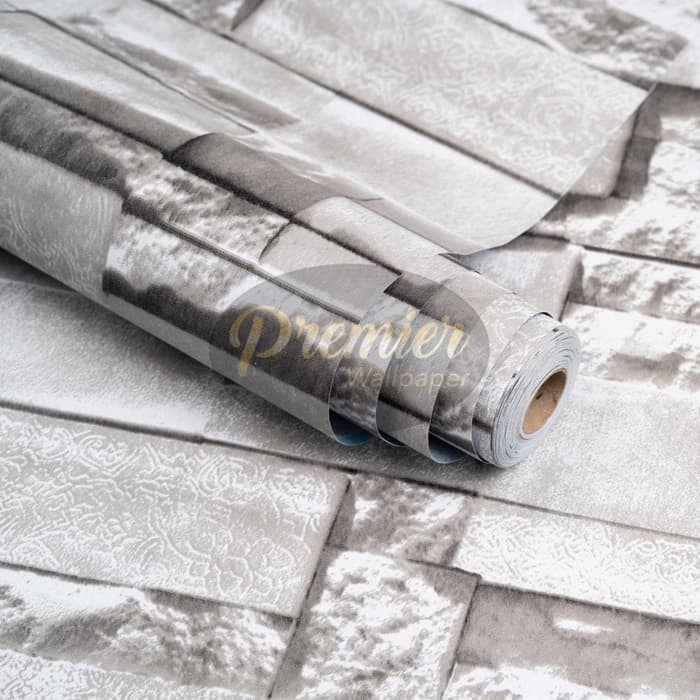 Jual wallpaper sticker dinding motif batu bata putih alam | Shopee ...