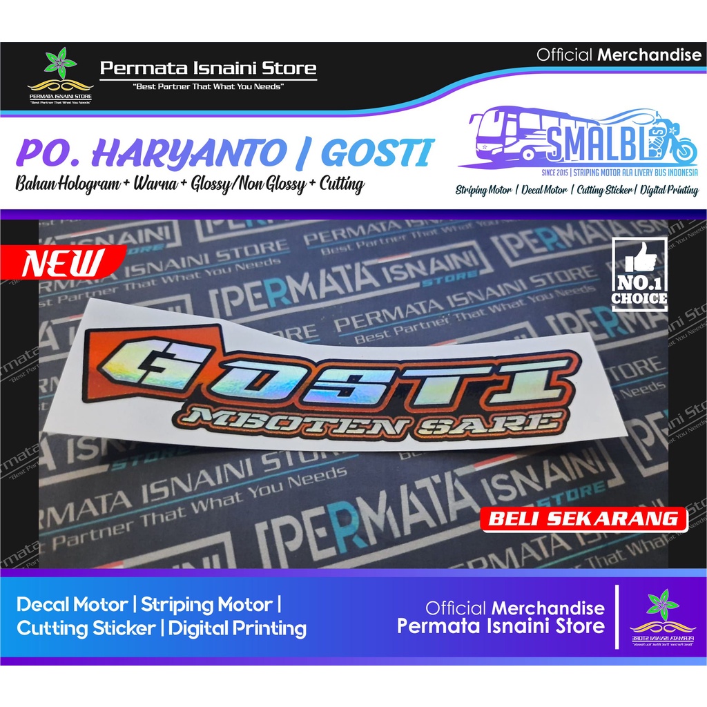 Jual Sticker Hologram Julukan Po Haryanto HR GOSTI ala Bismania by PIS ...