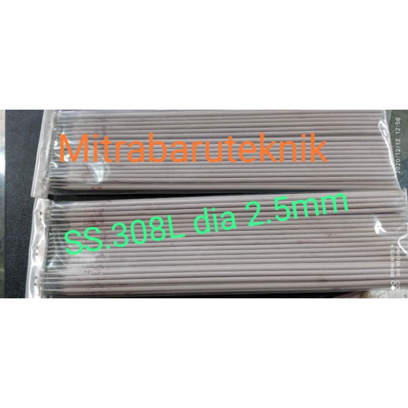 Jual kawat las stainless listrik 308L dia 2.6mm eceran 1 kg | Shopee ...