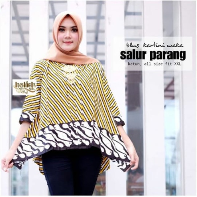Jual jual blouse atasan batik kartini kutubaru kondangan cap motip ...